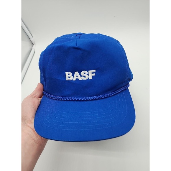 BASF | Accessories | Basf Strapback Hat Embroidered Blue Retro Calhead ...